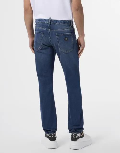 Philipp Plein Basic Straight Cut Jeans - Arizonablue