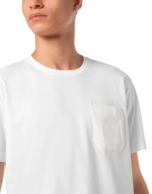 BILLIONAIRE T-shirt Round Neck Ss Crest - White