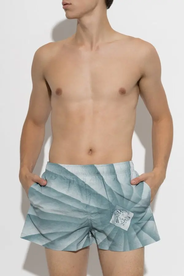 Versace Swim Shorts With "the Vortex" Print