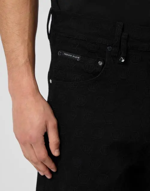 Philipp Plein Formentera Fit Shorts Embroidery Monogram