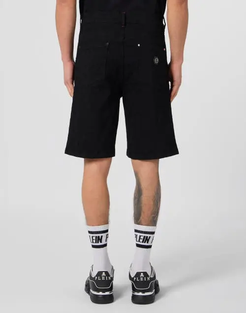 Philipp Plein Formentera Fit Shorts Embroidery Monogram