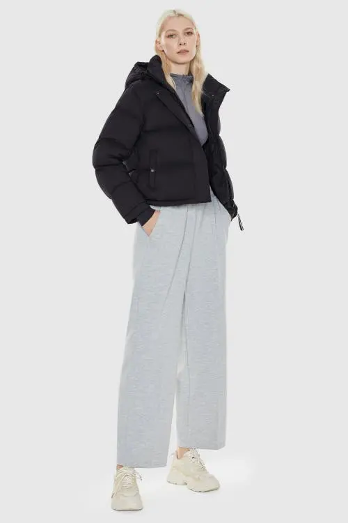 OROLAY Puff-o® Cropped Down Puffer Jacket - Black