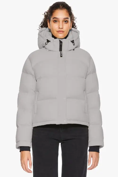 OROLAY Puff-o® Cropped Down Puffer Jacket - Gray