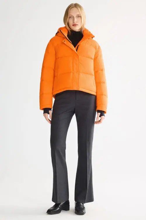 OROLAY Puff-o® Cropped Down Puffer Jacket - Orange