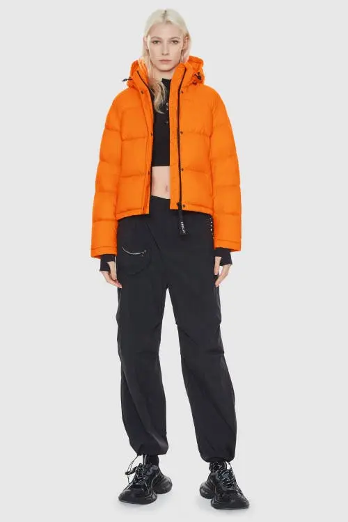 OROLAY Puff-o® Cropped Down Puffer Jacket - Orange