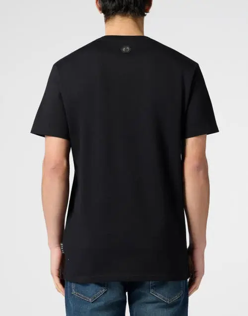 Philipp Plein Printed Round Neck T-shirt Dragon - Black