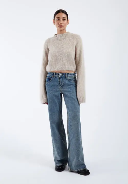DR. DENIM Moira Sweater - Brushed Silver Lining