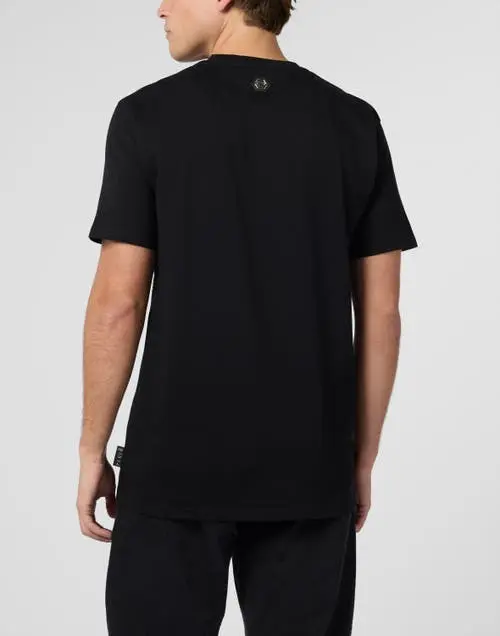 Philipp Plein Round Neck T-shirt Wind Rose Skull