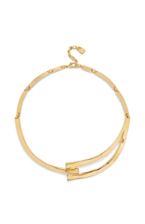 UNODE50 18k -plated Rigid Necklace - Gold
