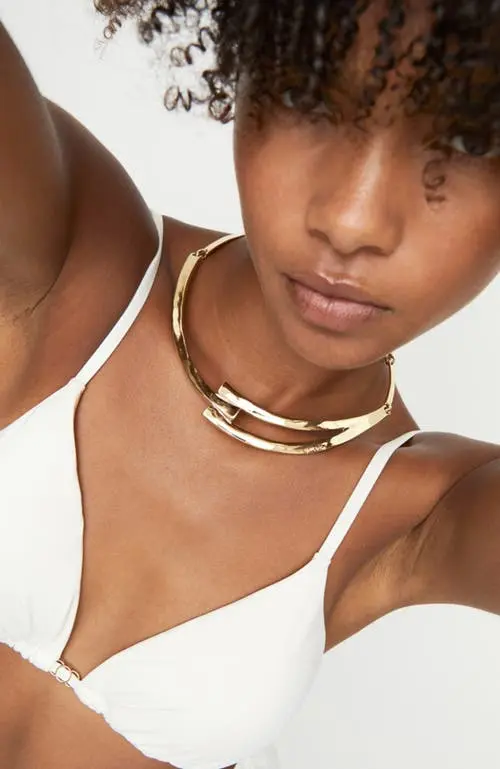 UNODE50 18k -plated Rigid Necklace