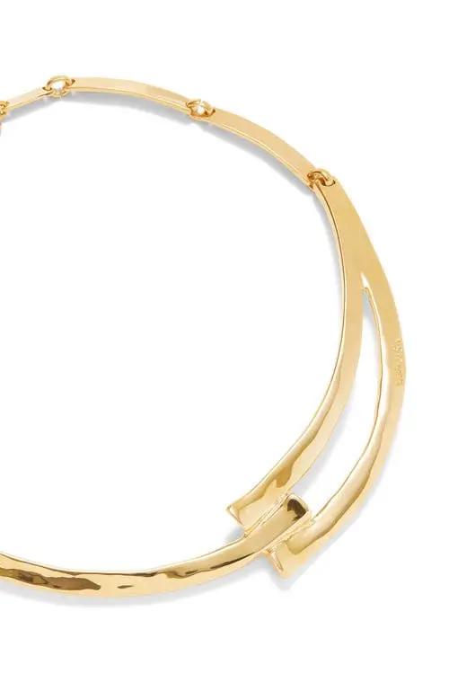 UNODE50 18k -plated Rigid Necklace