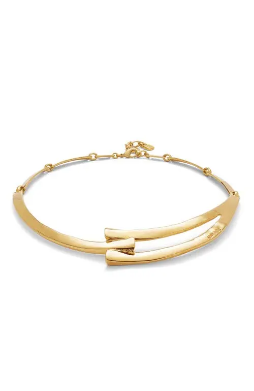 UNODE50 18k -plated Rigid Necklace