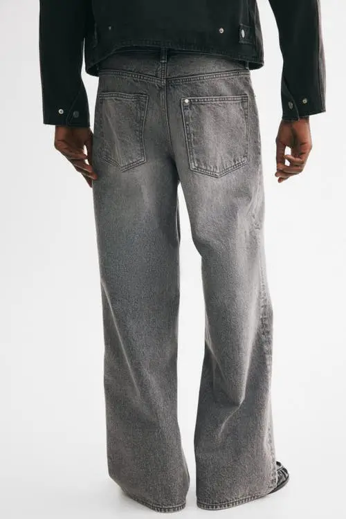 H&m Wide-leg Jeans - Denim Gray