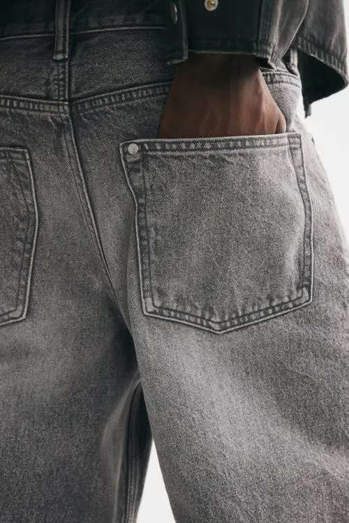 H&m Wide-leg Jeans - Denim Gray