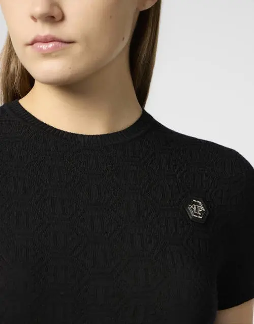 Philipp Plein Monogram Jacquard Knit T-shirt