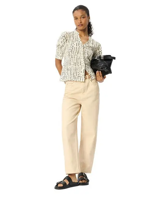 Whistles Dashed Spot Gathered Blouse