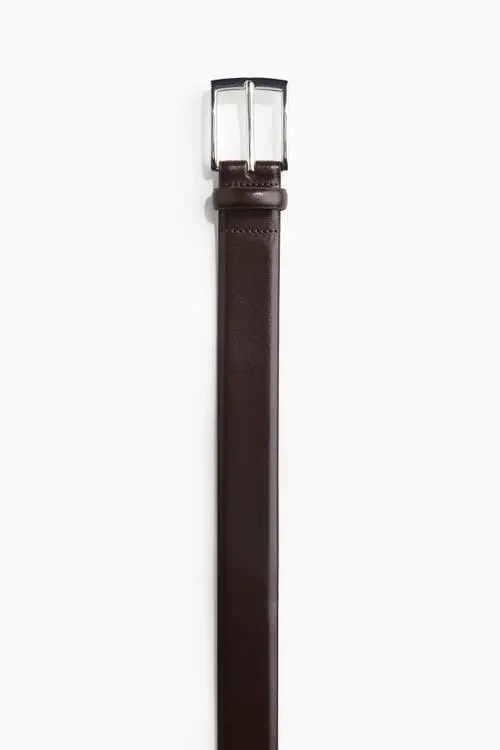 H&M Leather Belt With Metal Buckle