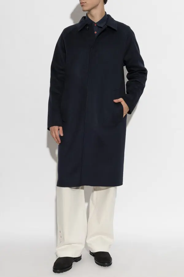 Kiton Cashmere Coat With Single Vent