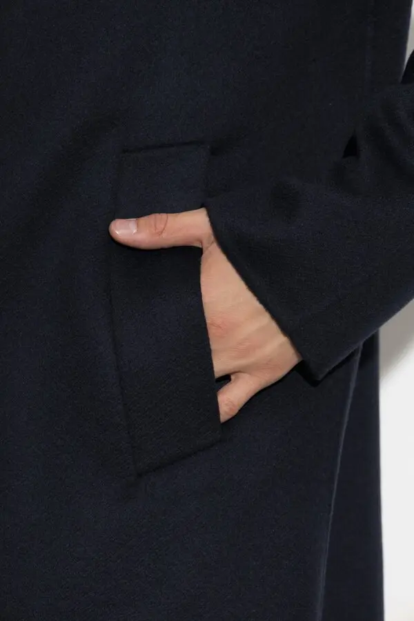 Kiton Cashmere Coat With Single Vent