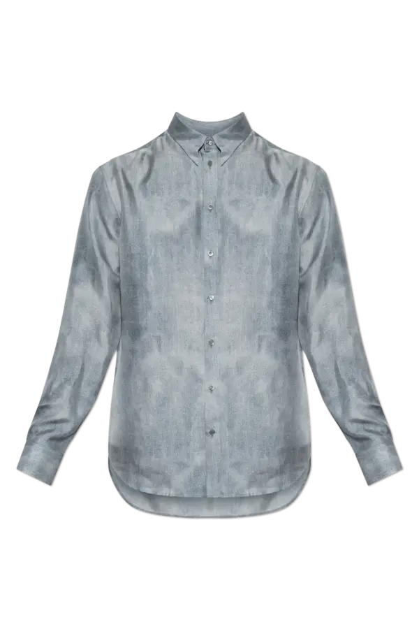 Giorgio Armani Silk Shirt - Blue