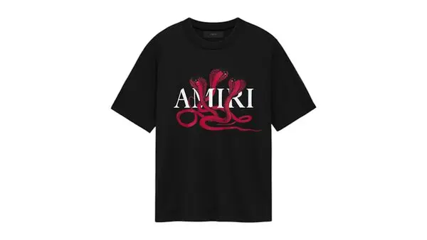 Amiri Snake Tee Shirt - Black/red