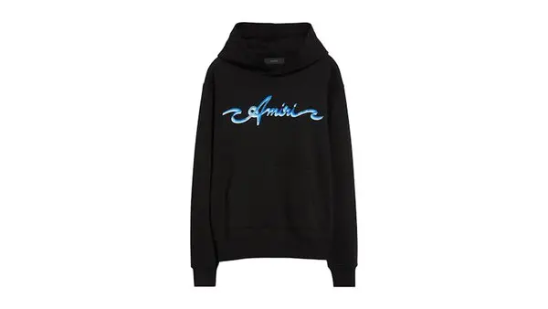 Amiri Wave Hoodie - Black