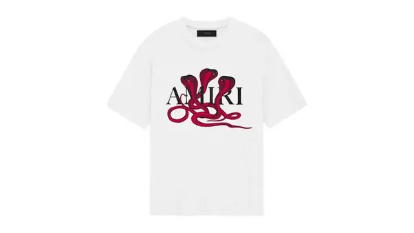 Amiri Snake Tee Shirt - White/red