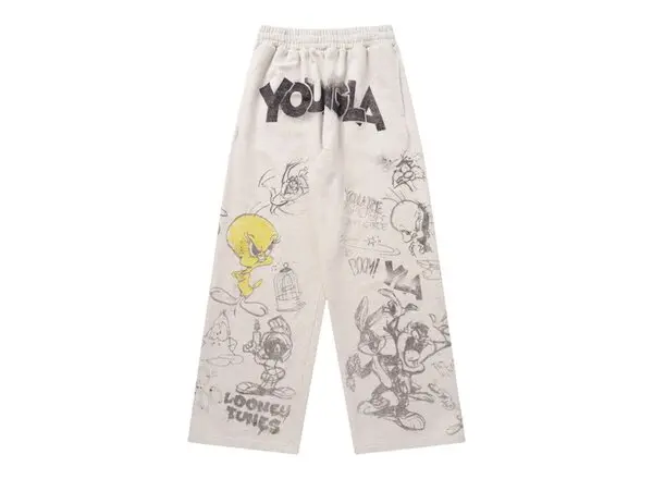 YOUNGLA X Looney Tunes Squad Sweatpants - Allover Sketch