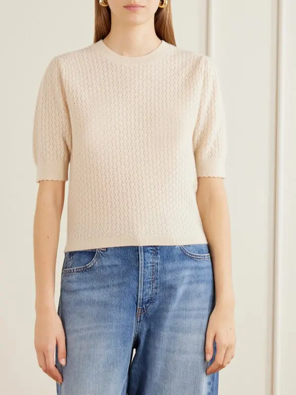FRAME The Gathered' Honeycomb Cashmere Sweater