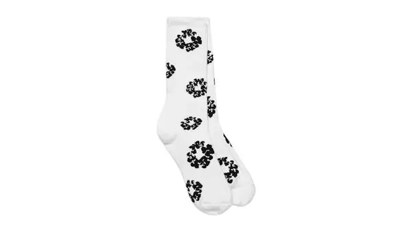 DENIM TEARS Cotton Wreath Socks - White