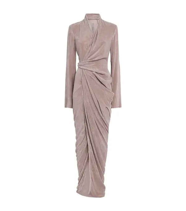 Rick Owens Wrap Abito Maxi Dress