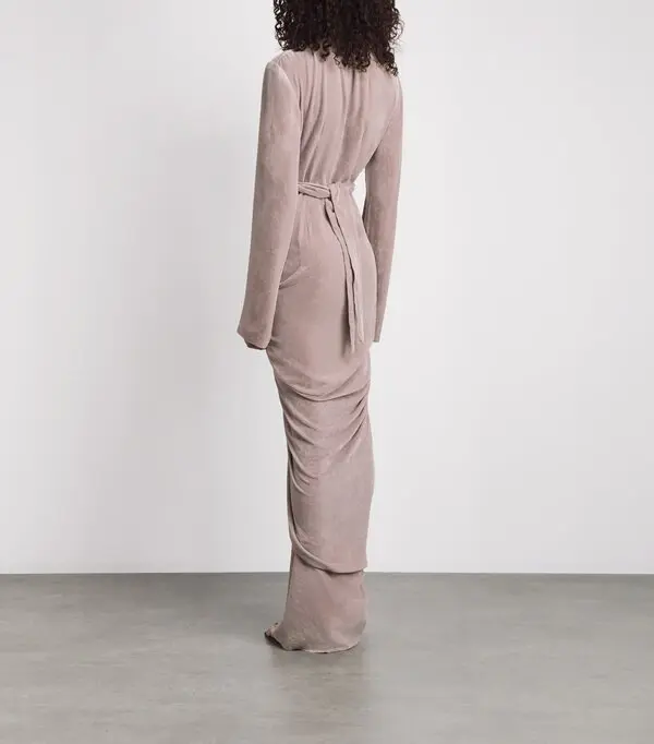 Rick Owens Draped Maxi Wrap Dress - Pink