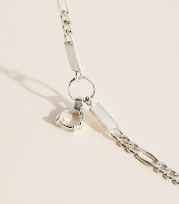 FYR Sterling And Pearl Link Bracelet