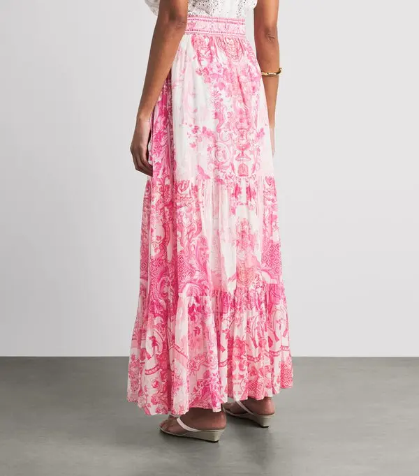 Camilla Embellished Printed Maxi Skirt