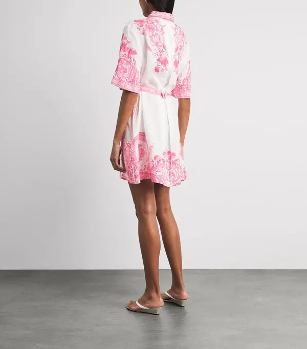 Camilla Printed Linen Shirt Dress