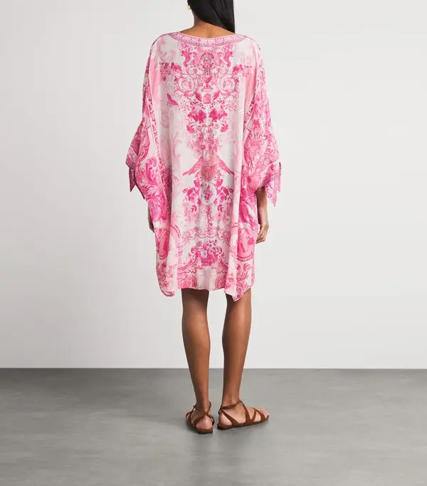 Camilla Embellished Silk Mini Kaftan