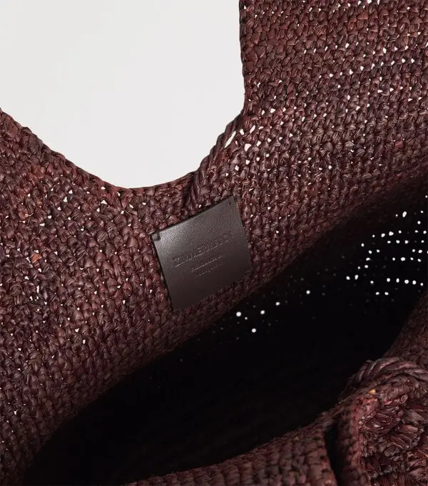 Zimmermann Raffia Ruffled Tote Bag - Brown