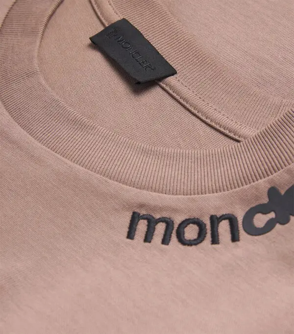 Moncler Cotton Embroidered Logo T-shirt