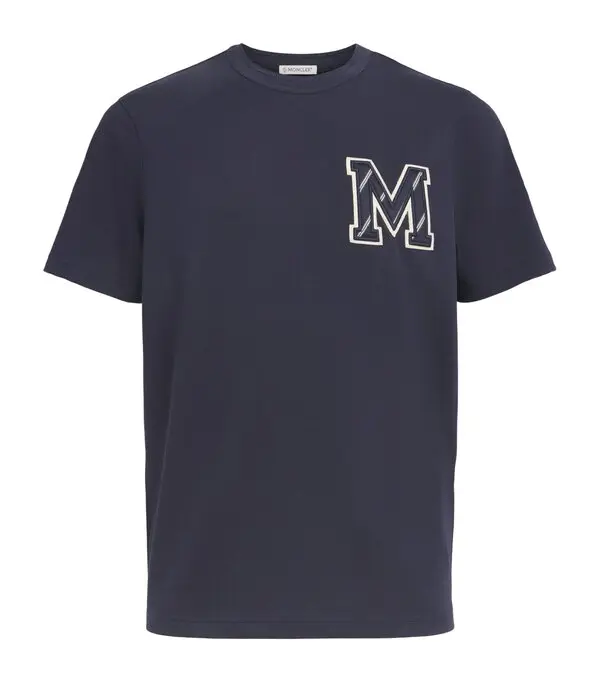 Moncler Cotton Logo T-shirt - Navy