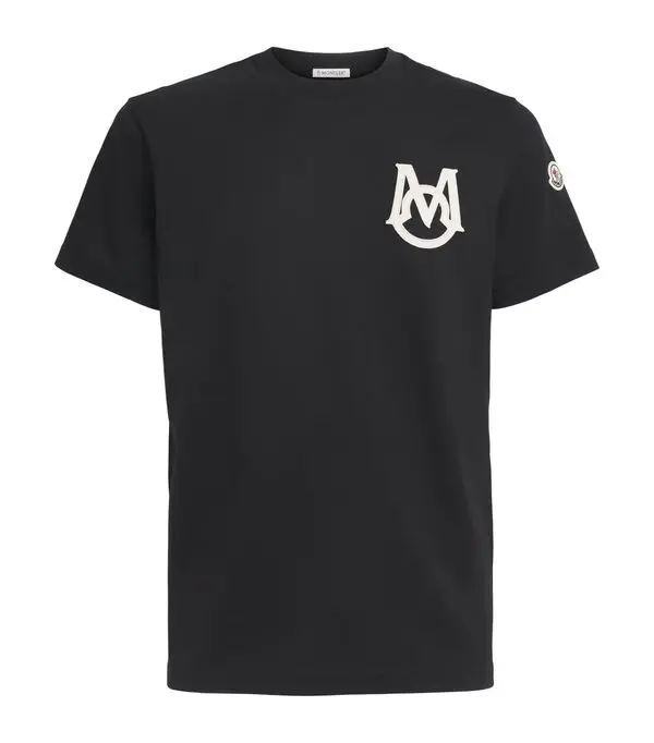Moncler Cotton Logo T-shirt - Black