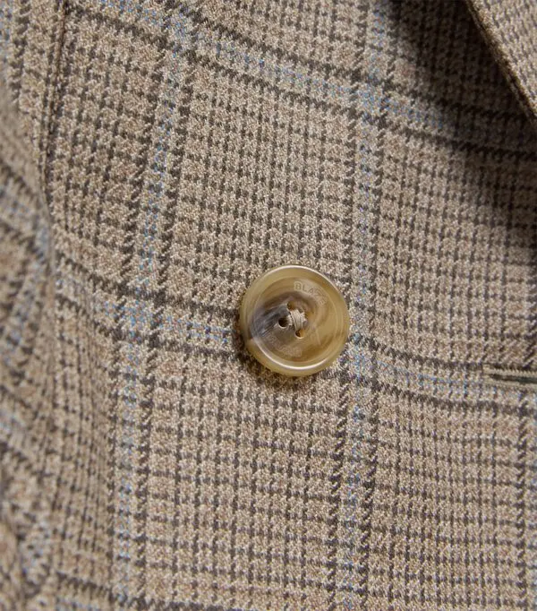 BLAZÉ MILANO Virgin Wool Check Charmer Double-breasted Blazer