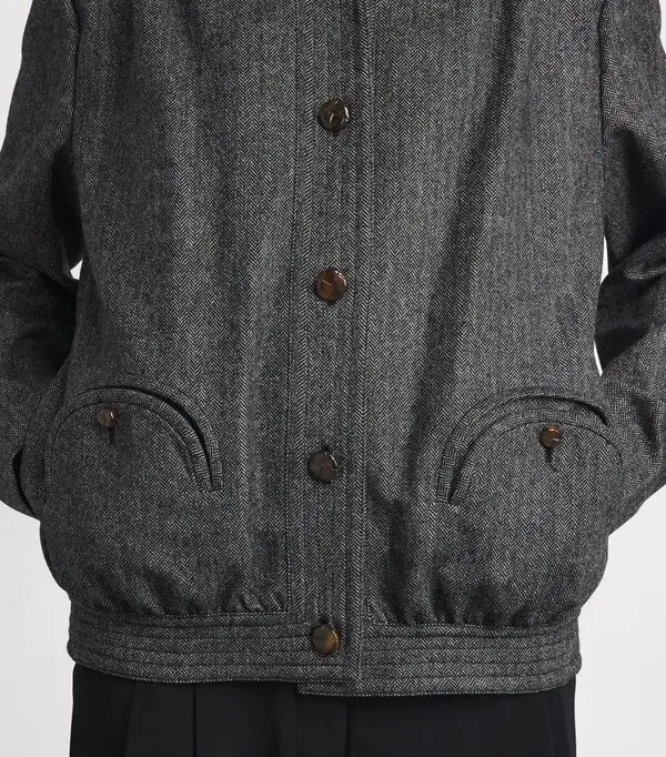 BLAZÉ MILANO Virgin Wool-blend Herringbone Coiba Jacket