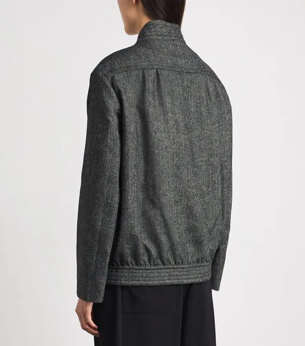 BLAZÉ MILANO Virgin Wool-blend Herringbone Coiba Jacket