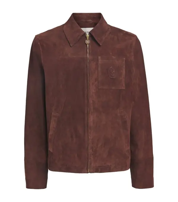 Drole De Monsieur Suede Zip-up Jacket