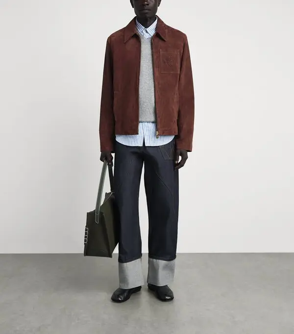 Drole De Monsieur Suede Zip-up Jacket