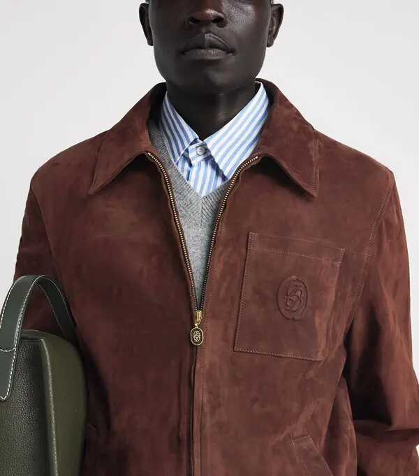 Drole De Monsieur Suede Zip-up Jacket