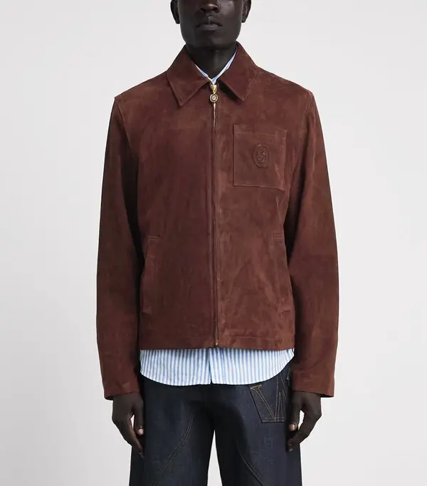 Drole De Monsieur Suede Zip-up Jacket