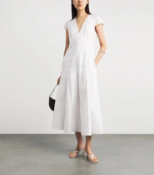 ME+EM Cotton Poplin Midi Dress
