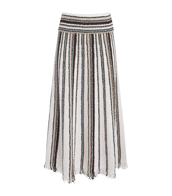 ME+EM Stretch-cotton Bouclé Maxi Skirt