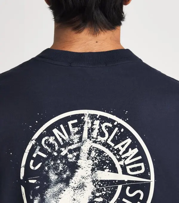 Stone Island Organic Cotton Logo T-shirt - Navy